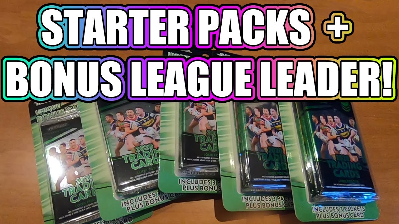 NRL 2020 STARTER PACKS WITH LEAGUE LEADERS!!! - YouTube