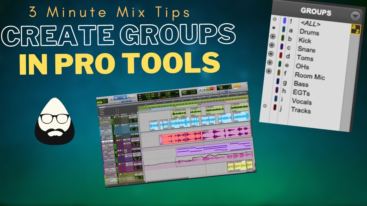 How To Create Groups in Pro Tools - YouTube