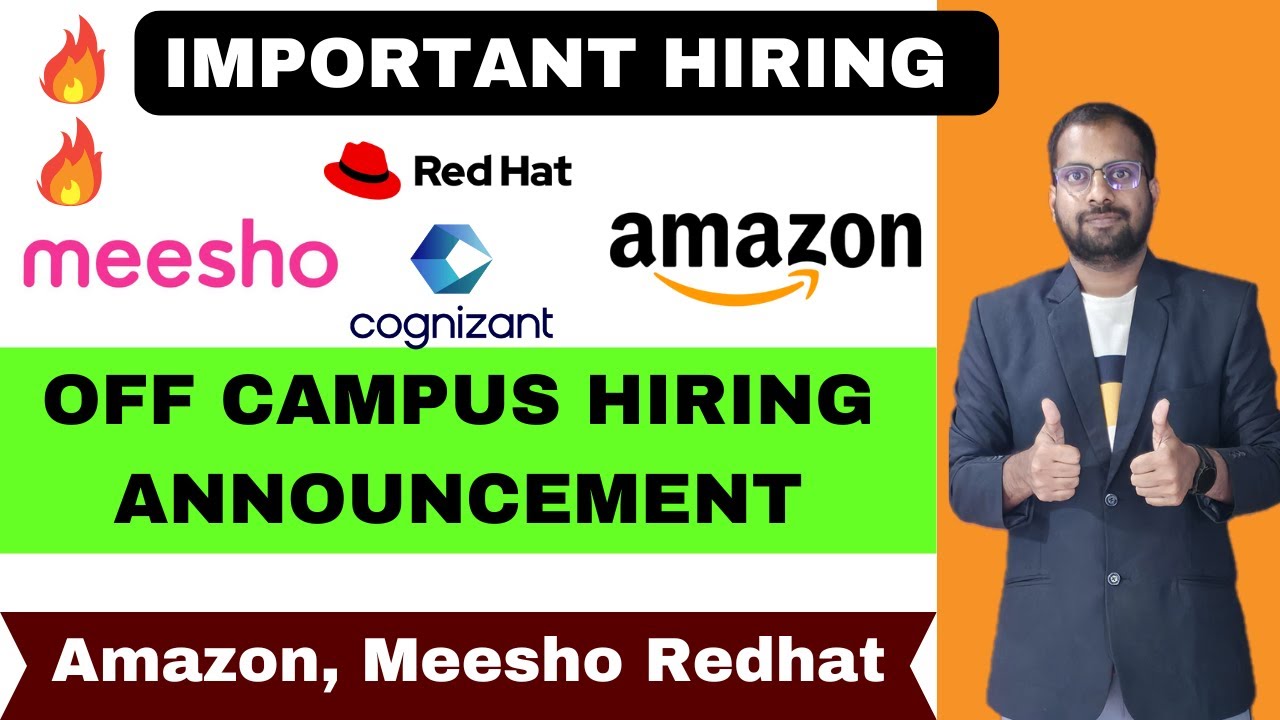 Important Hiring Announced | Amazon, Meesho, Cognizant Job For Freshers High Salary Job | Apply ...
