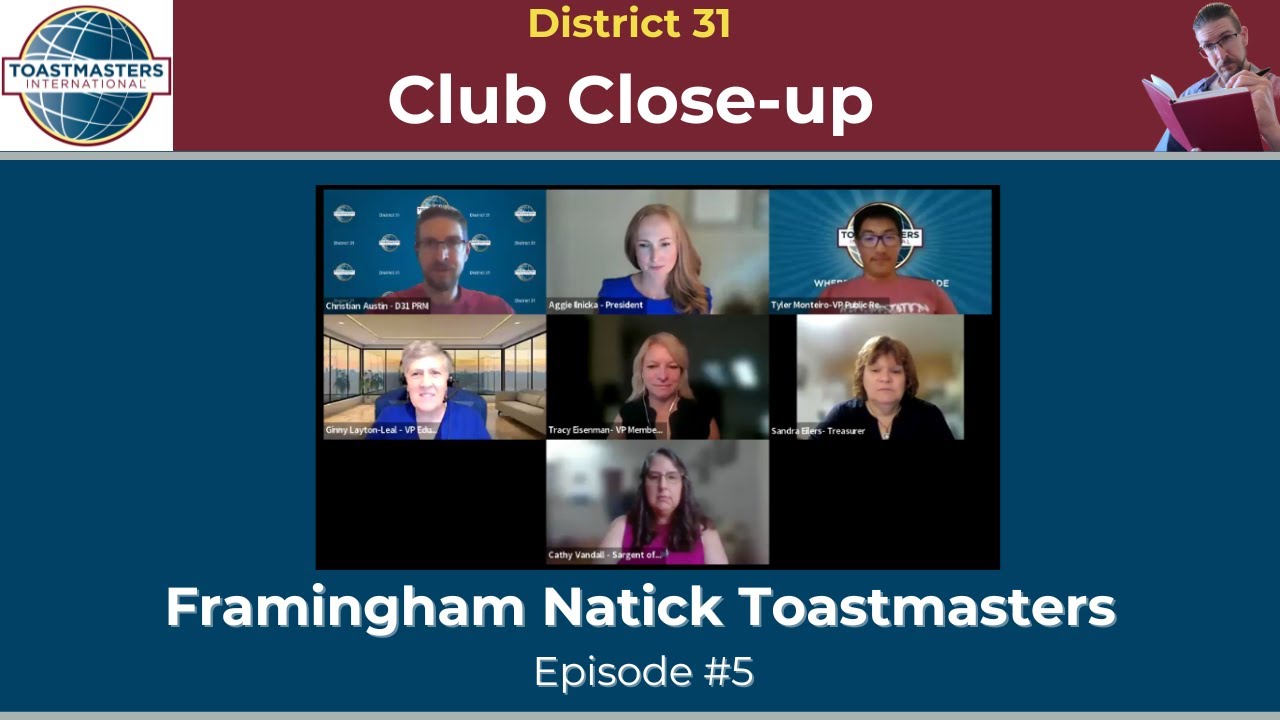 Framingham-Natick Toastmasters District 31 Club Close-up || Ep 5 - YouTube