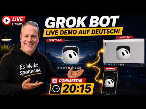 RE-LIVE: Wir nutzen Grok Bot (Agentic AI) und basteln uns ein Agententeam. Und alles auf Deutsch :-)