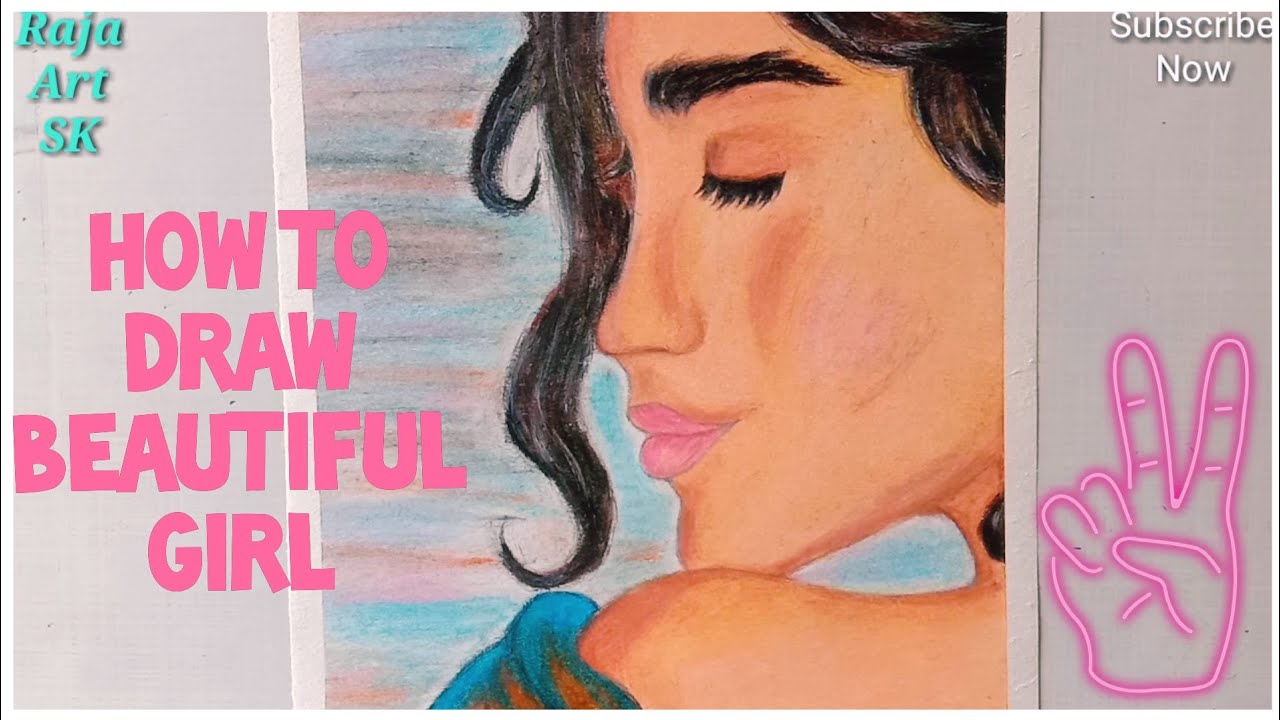 (beautiful girl) draw two beautiful girl Sundar ladki ka photo banaen ...