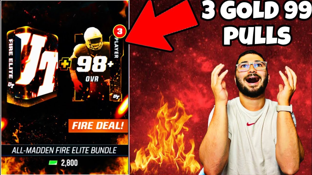 BEST PACK IN MADDEN HISTORY! ALL MADDEN FIRE ELITE BUNDLE!! THREE 99 ...