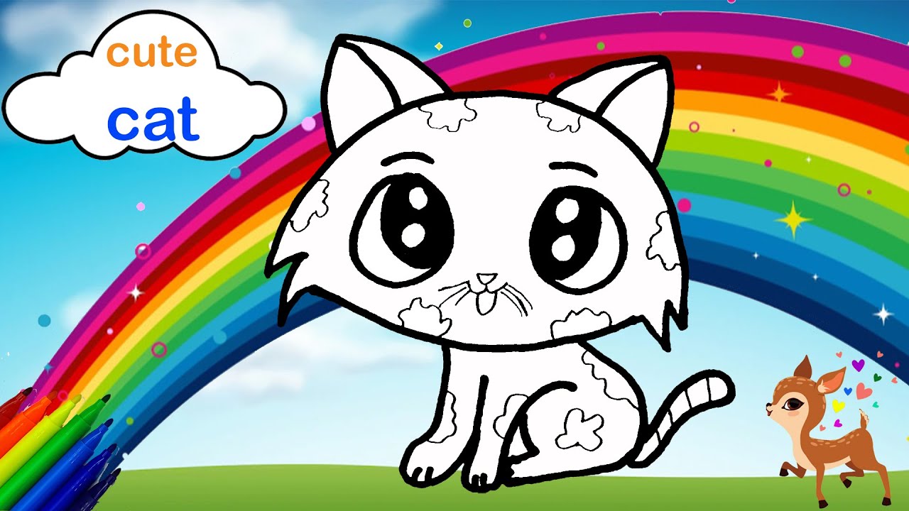 draw cat easy / how to draw easy cat - YouTube