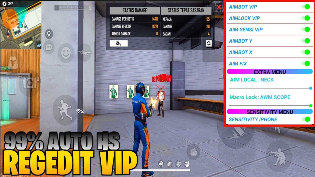 UPDATE !!! APK REGEDIT FFH4X YANG DIPAKAI RUOK FF 100% AUTO HEADSHOT ...