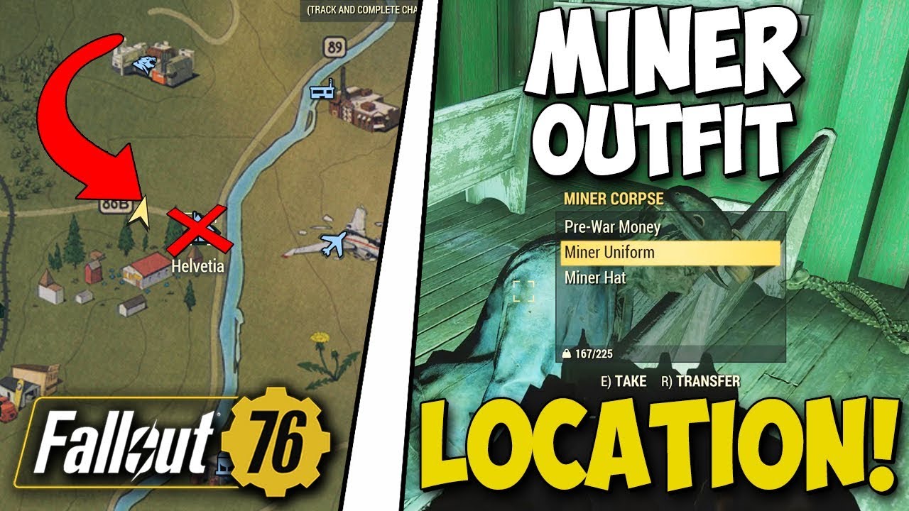 Fallout 76 - Miner Uniform & Miner Hat Location - YouTube