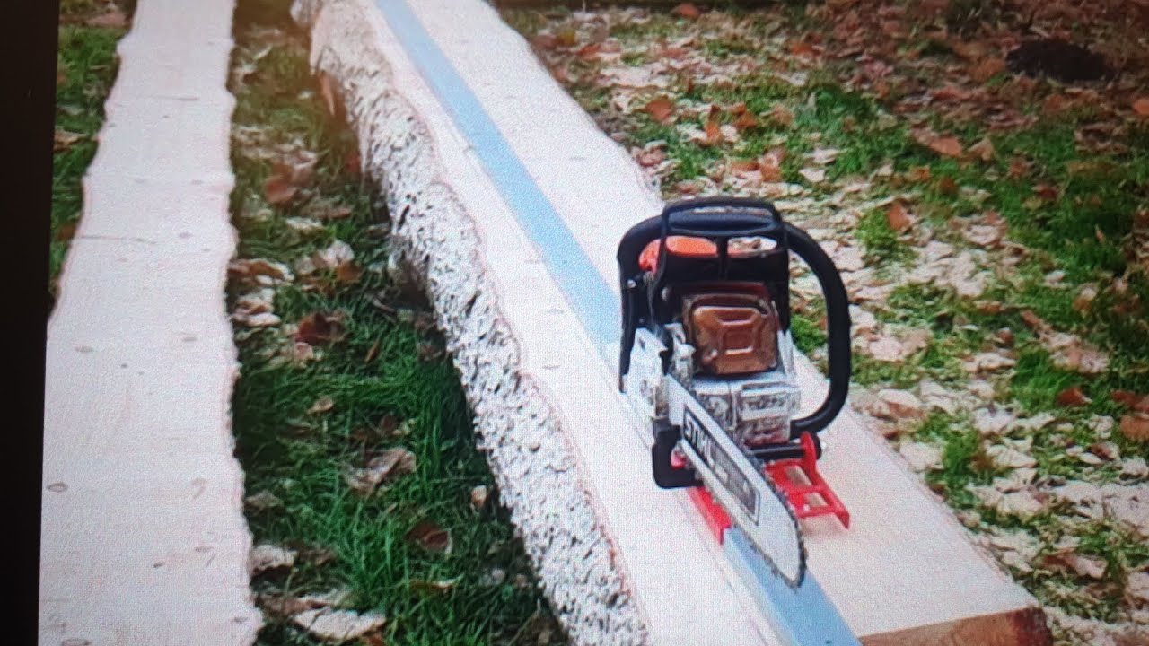 Chainsaw Mill / cut beam make lumber - YouTube