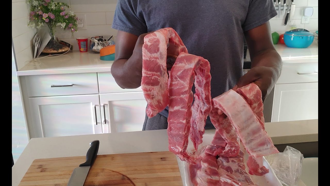 JUICY OVEN ROASTED PORK SIDE RIBS STRIPS. - YouTube