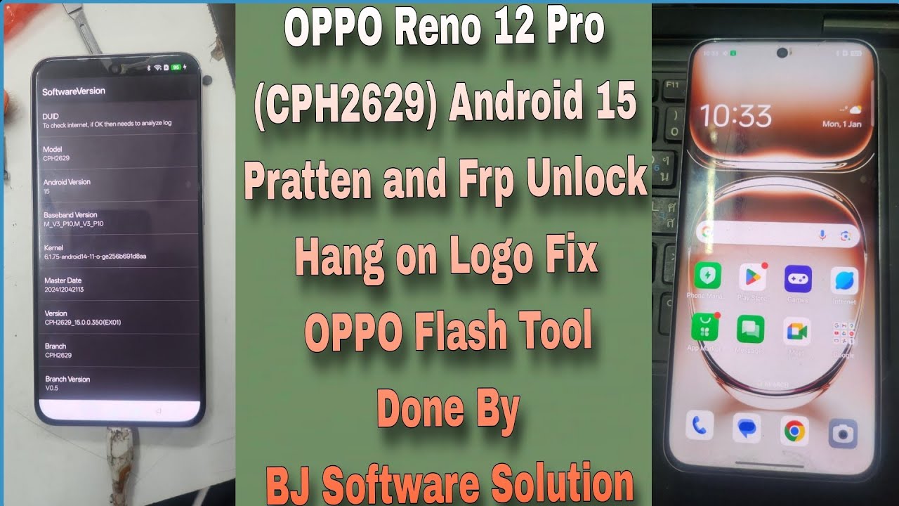 OPPO Reno 12 Pro (CPH2629) Android 15 Pratten and Frp Unlock Hang on ...