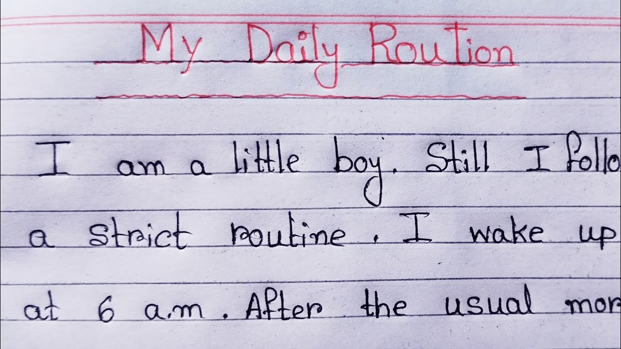 MY daily routine// Paragraph writing// Eassy writing. - YouTube