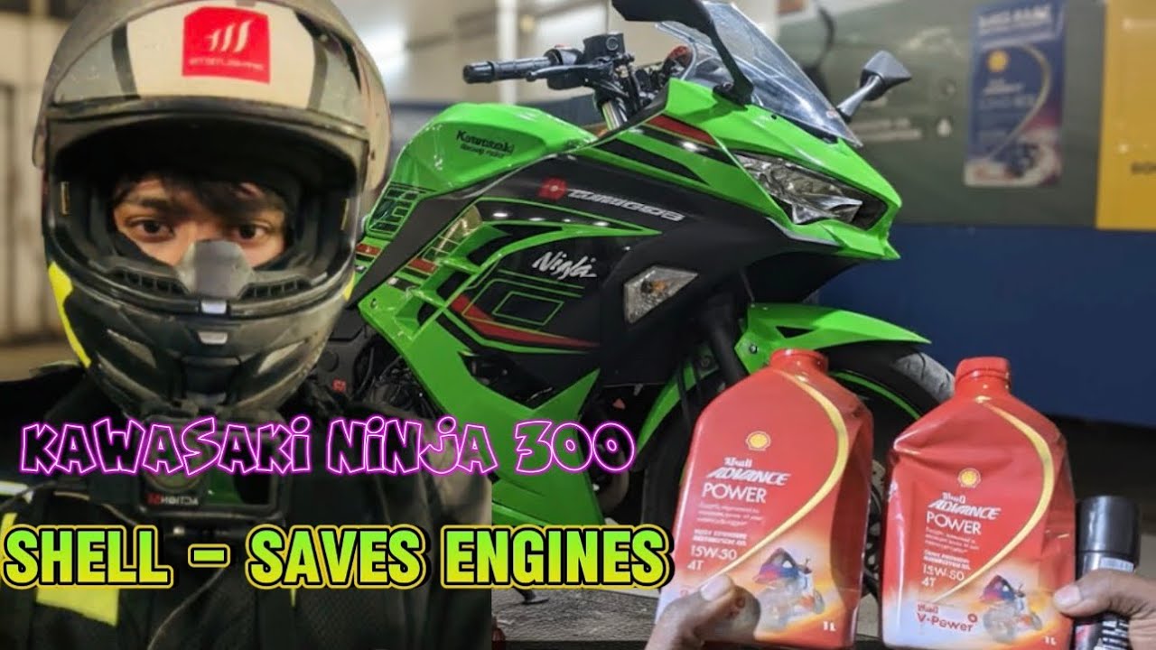 Kawasaki Ninja 300 ️ | shell oil Change 🔥| worth to ride - Shell Petrol ...