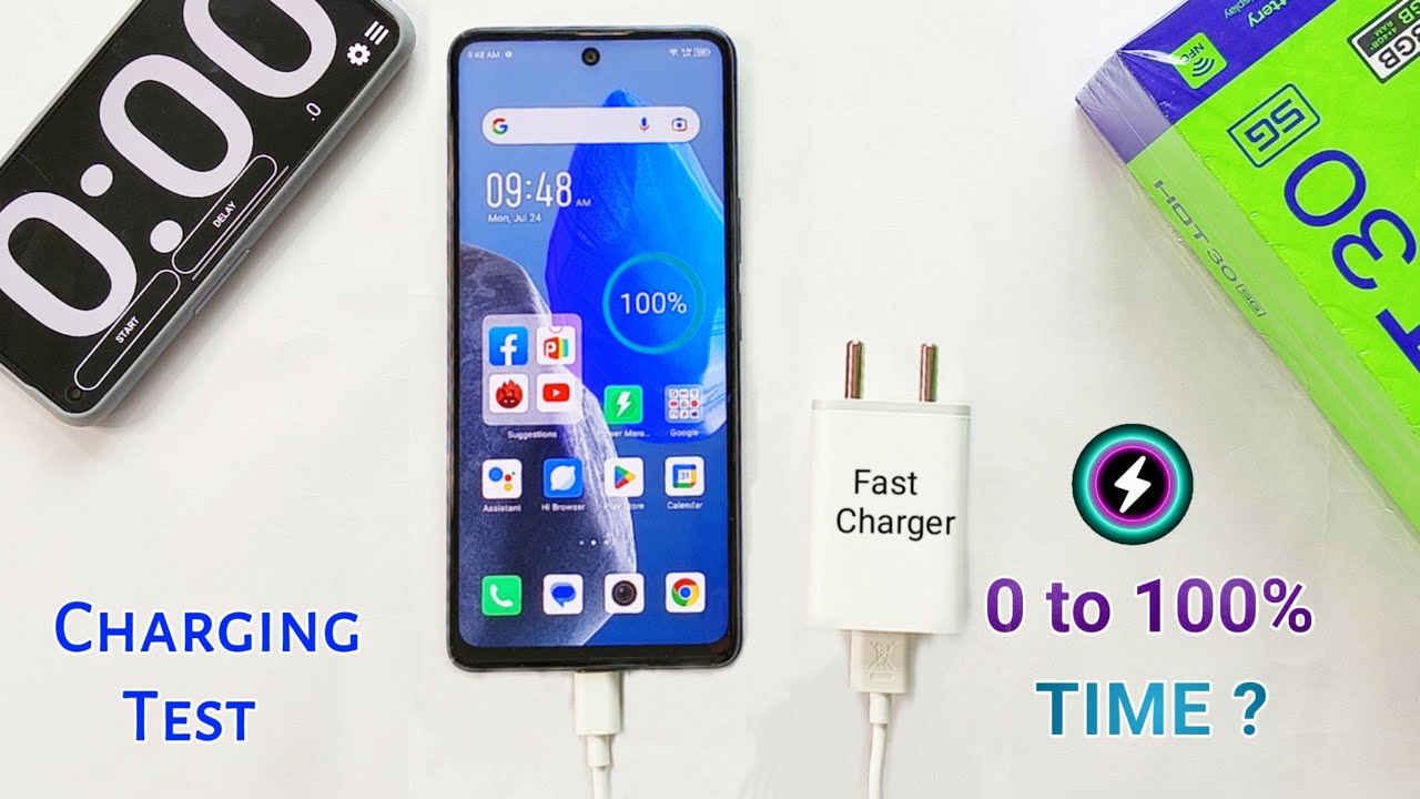 Infinix Hot 30 5g Charging Test 🔋 | 0 to 100% | 6000mAh Battery ...