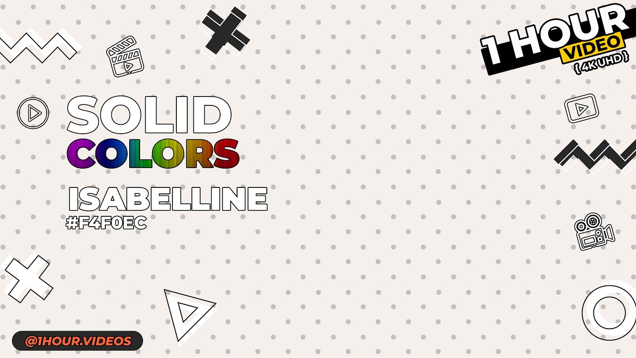 Isabelline #F4F0EC - No Audio - 1 Hour - 4k - Chromotherapy - Solid ...