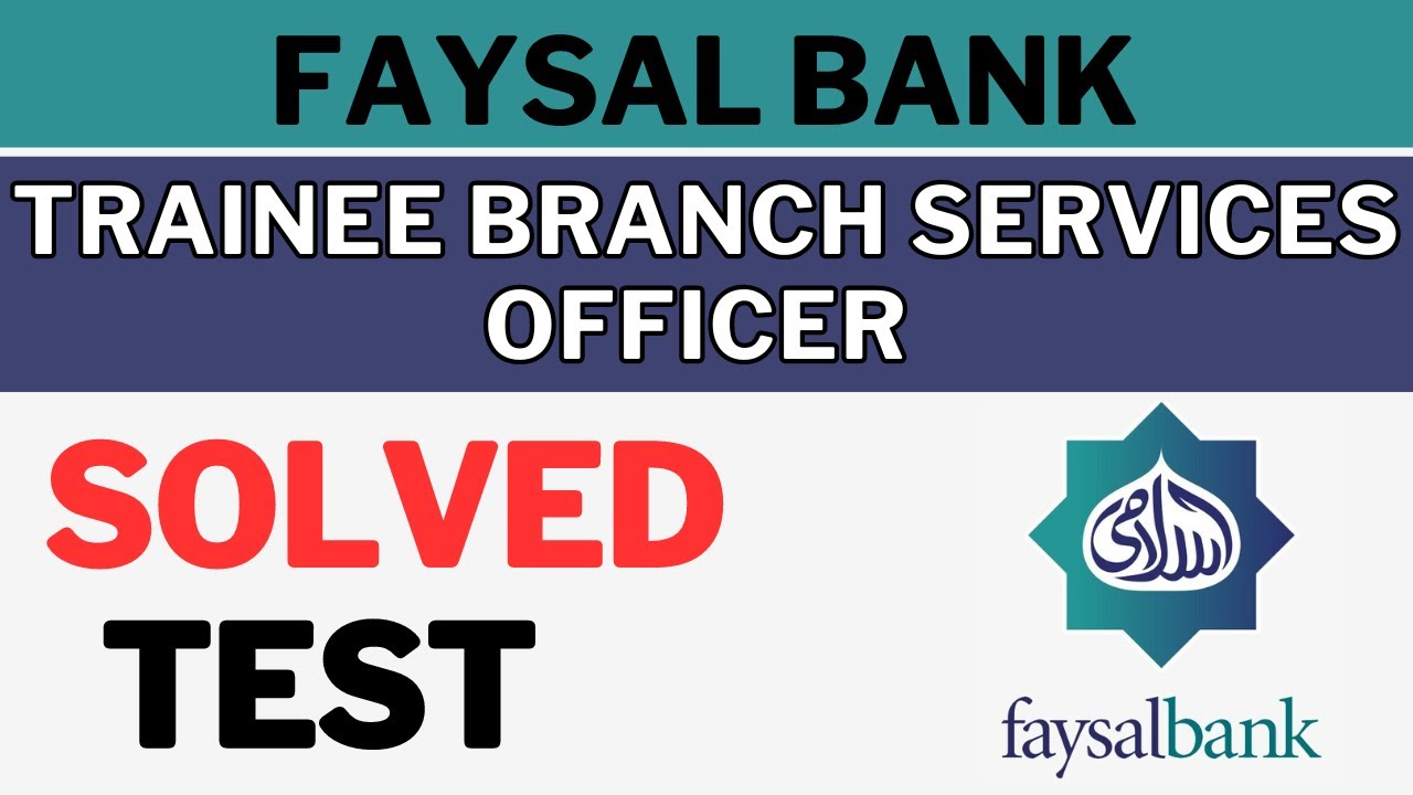 faysal bank trainee branch service officer Solved Test | faysal bank ...