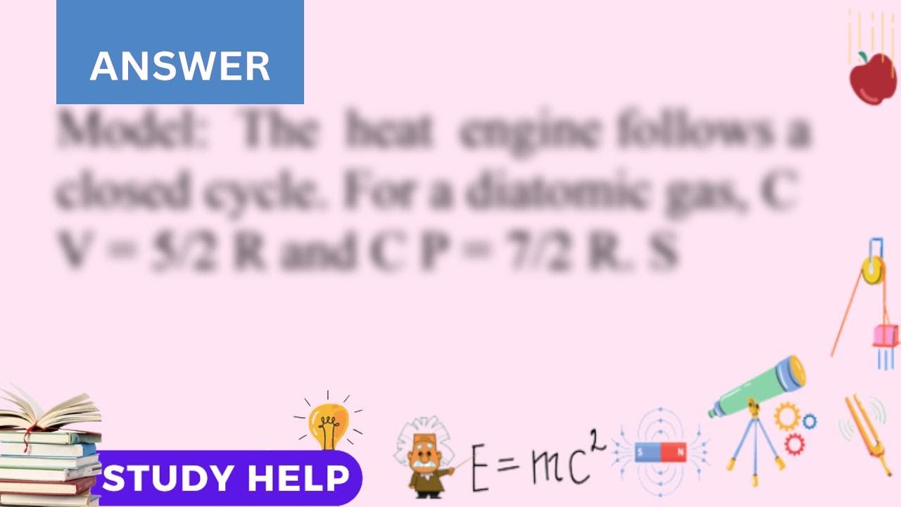 A heat engine using a diatomic gas follows the cycle shown in FIGURE ...