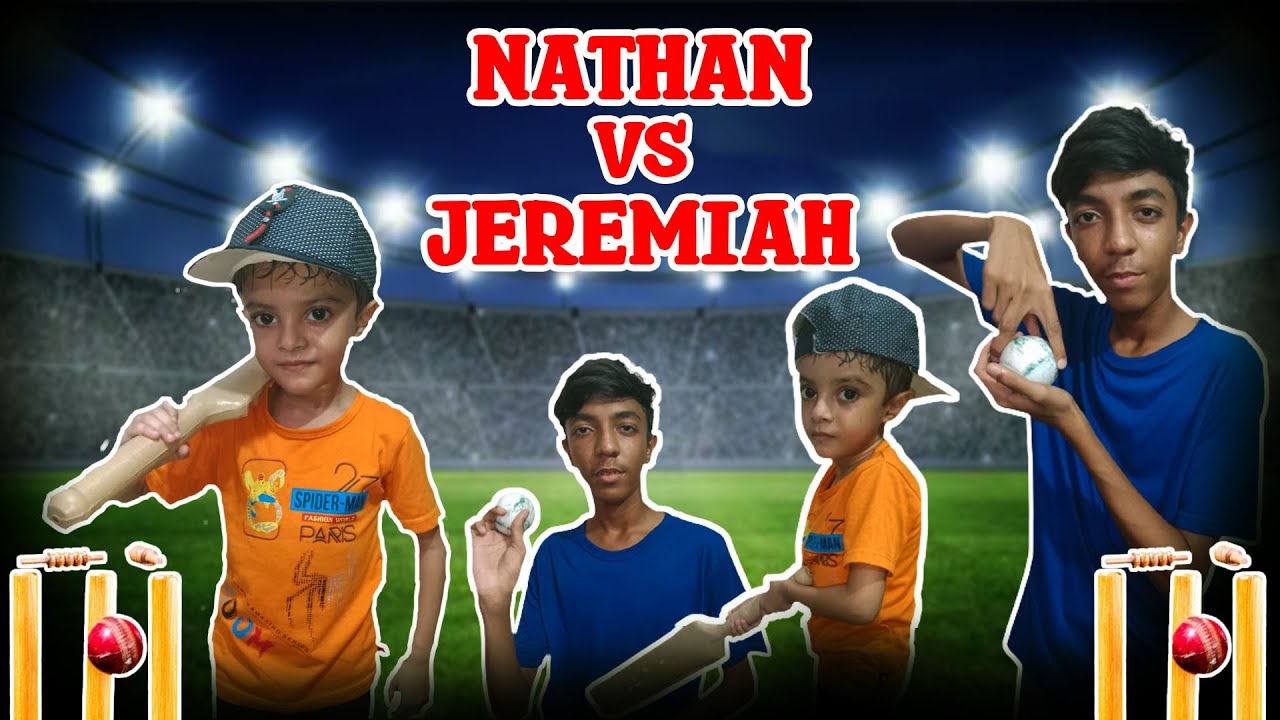 Nathan Vs Jeremiah Cricket Match | Jeremiah Arnold Vlogs - YouTube