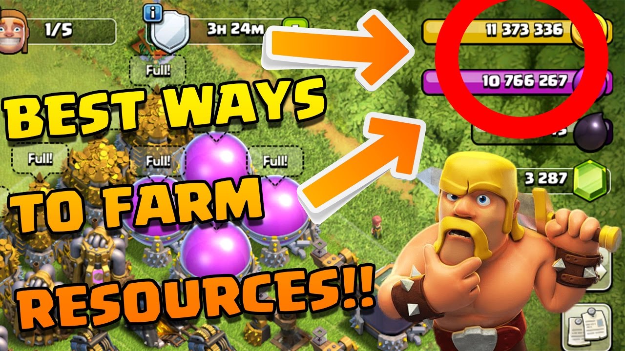How to Get SUPER RICH In Resources [2017] REALLY Fast in CoC!! |Clash ...