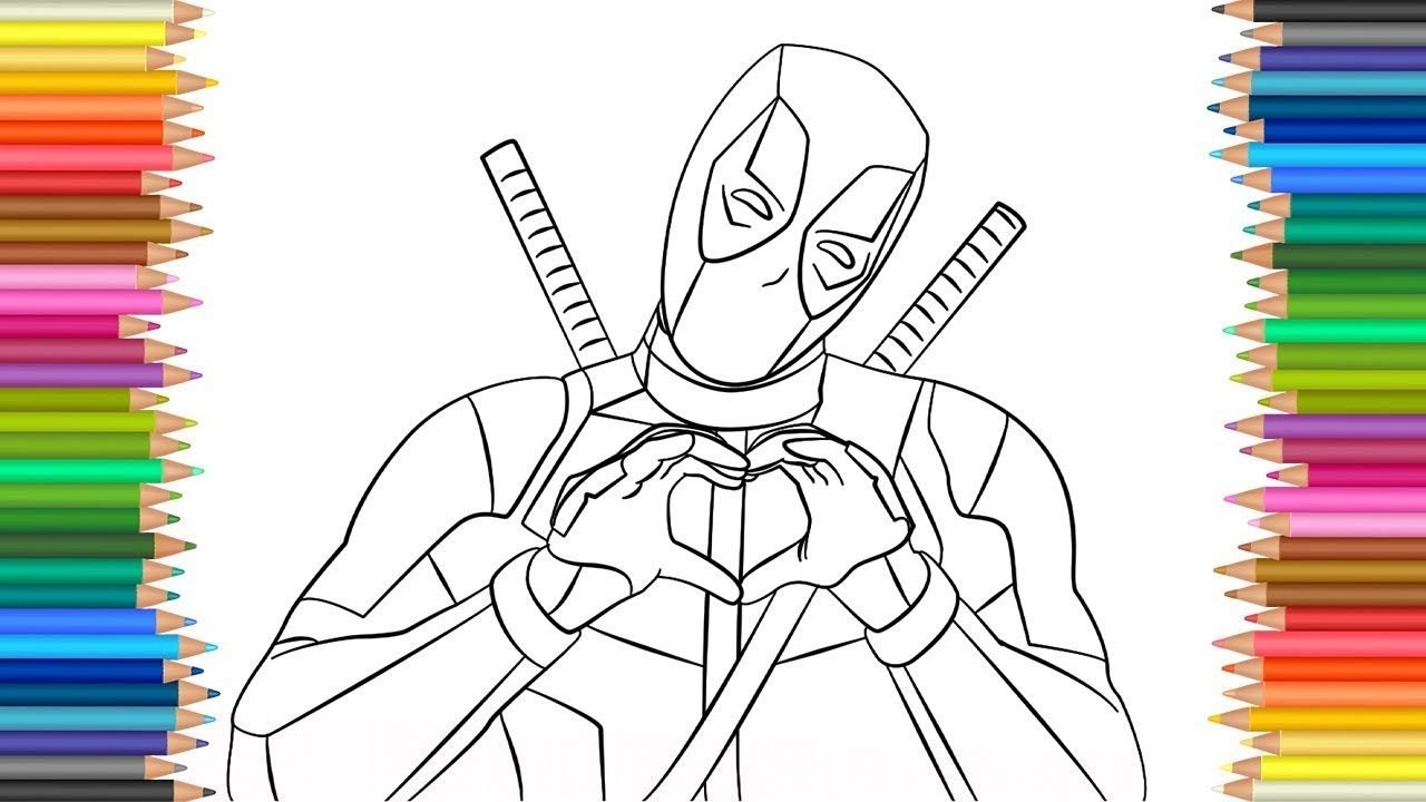 How to color a DEADPOOL correctly - Coloring a deadpool | coloring page ...