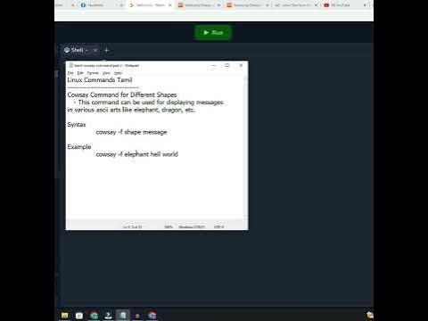 cowsay command in linux (part 2) - தமிழில் #shorts - YouTube