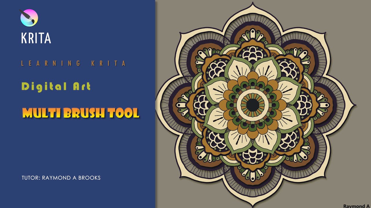 Krita: MultiBrush Tool Demonstration - YouTube