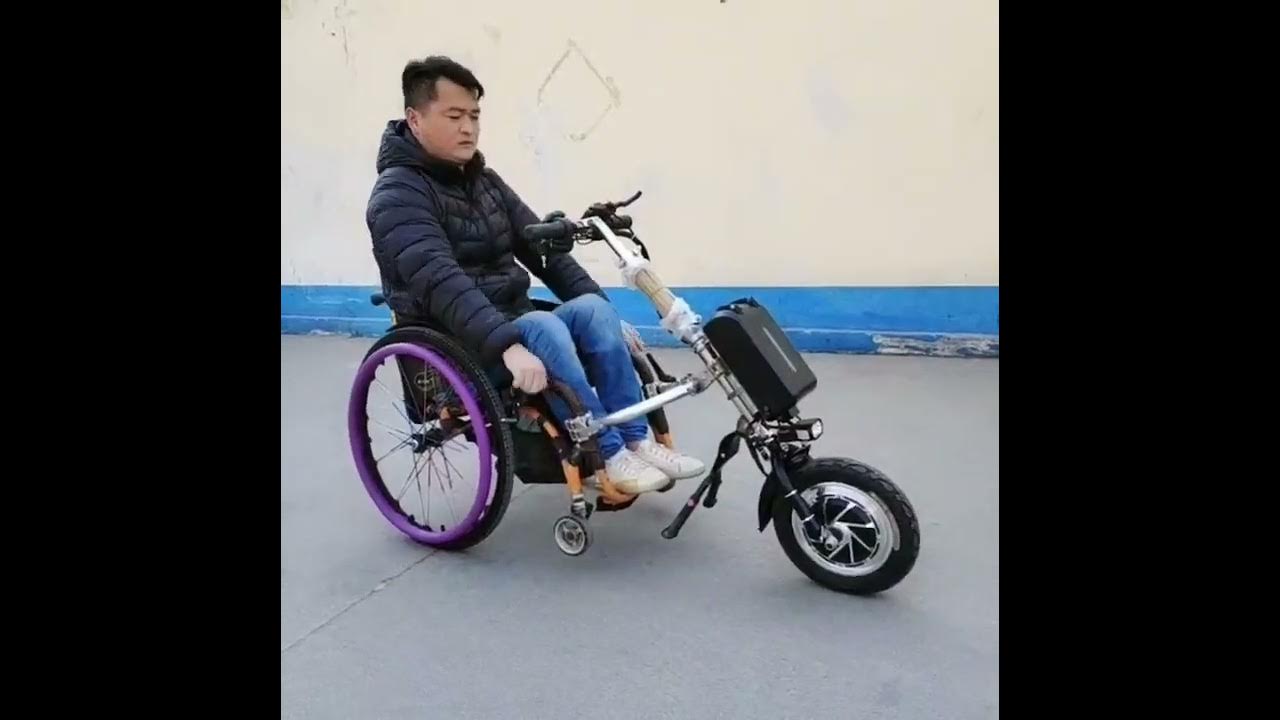 Электрический привод для инвалидной коляски - YouTube