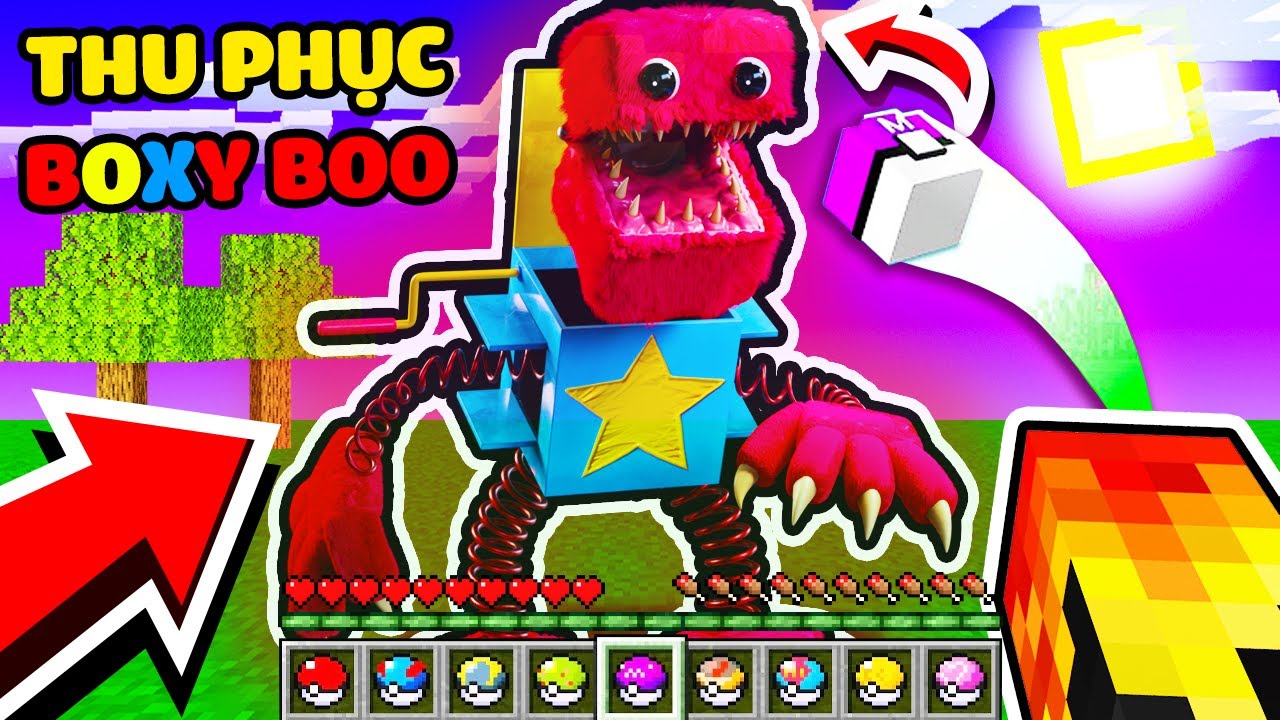 JACKVN THU PHỤC VÀ TIẾN HÓA POKEMON BOXY BOO TRONG MINECRAFT*NẾU POPPY ...
