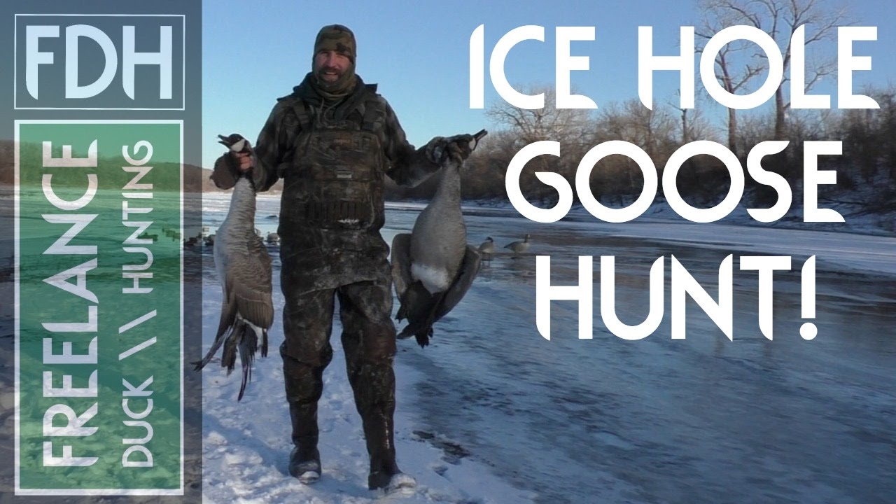 Goose Hunting: Pounding Geese Over an Ice Hole - YouTube