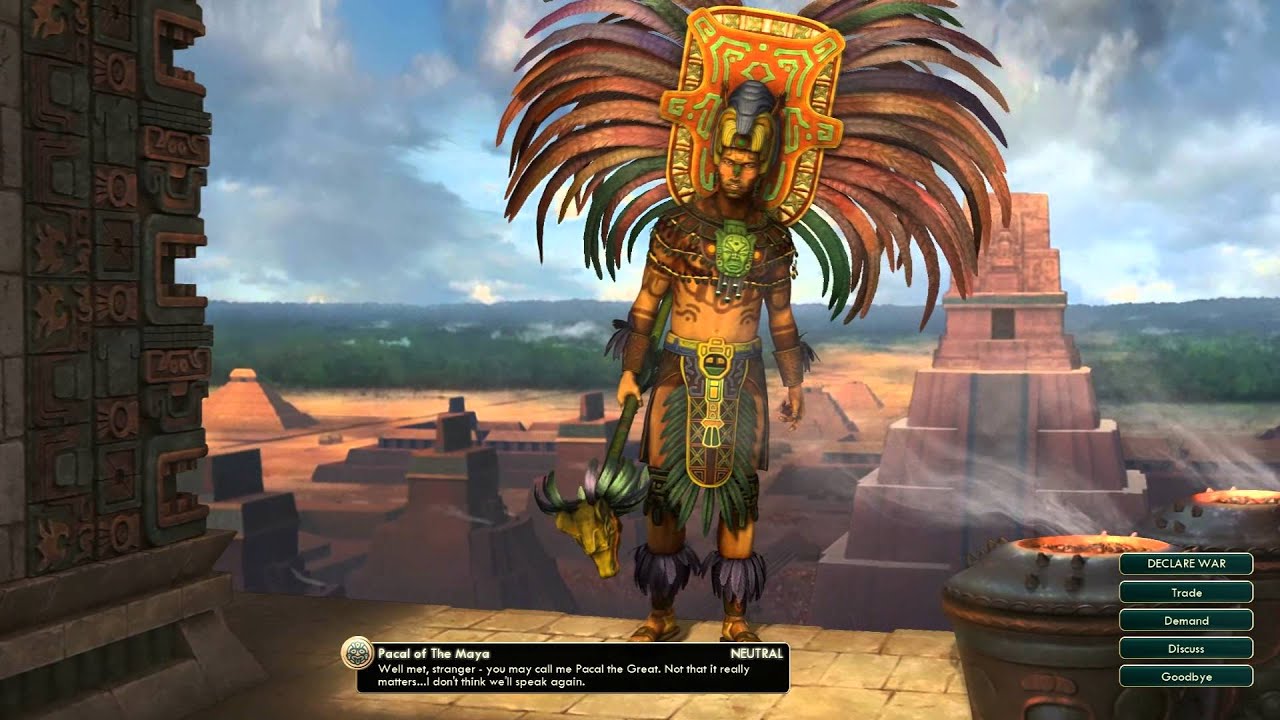 Civilization V Leader | Pacal of The Maya: Introduction - YouTube