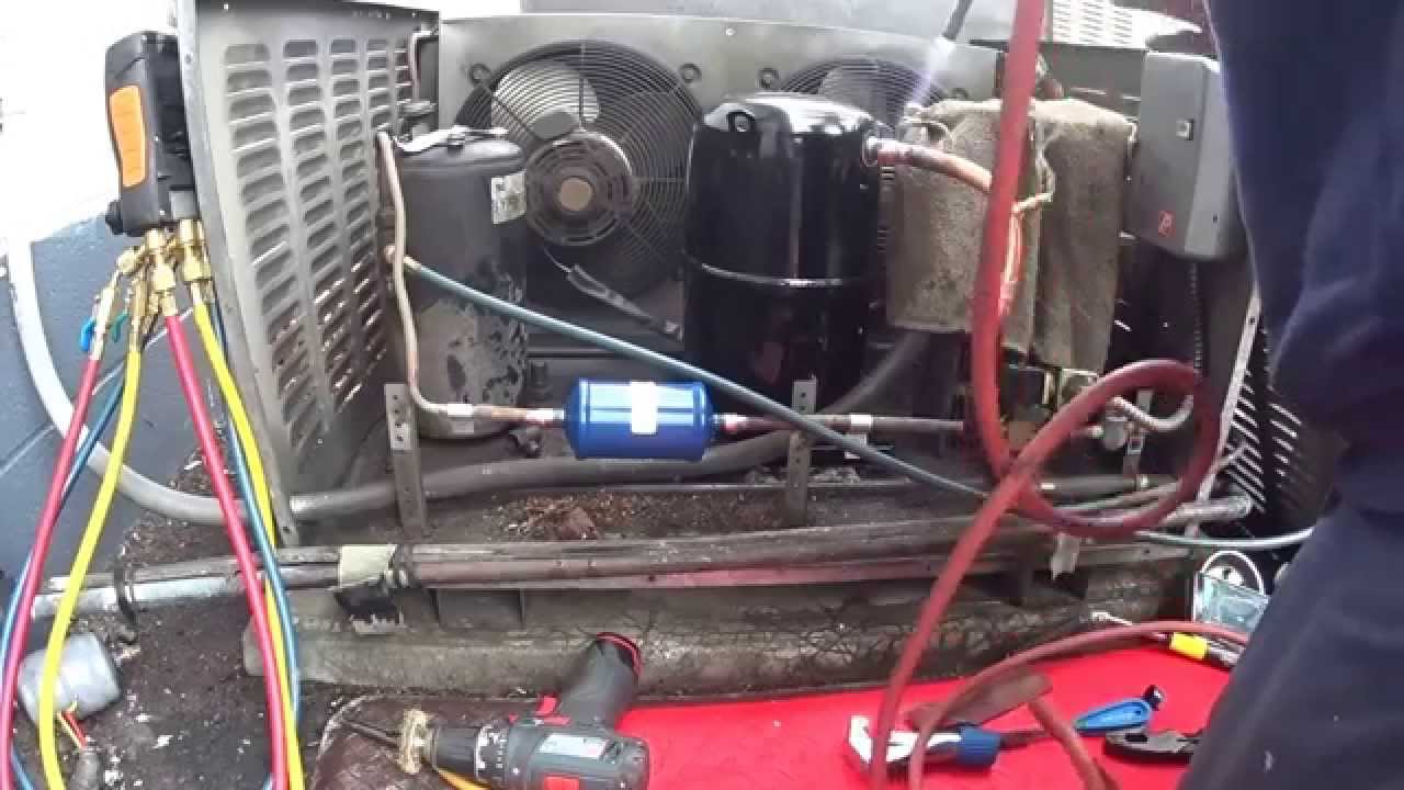 Restricted drier filter and bad compressor valve plate (part 2) - YouTube