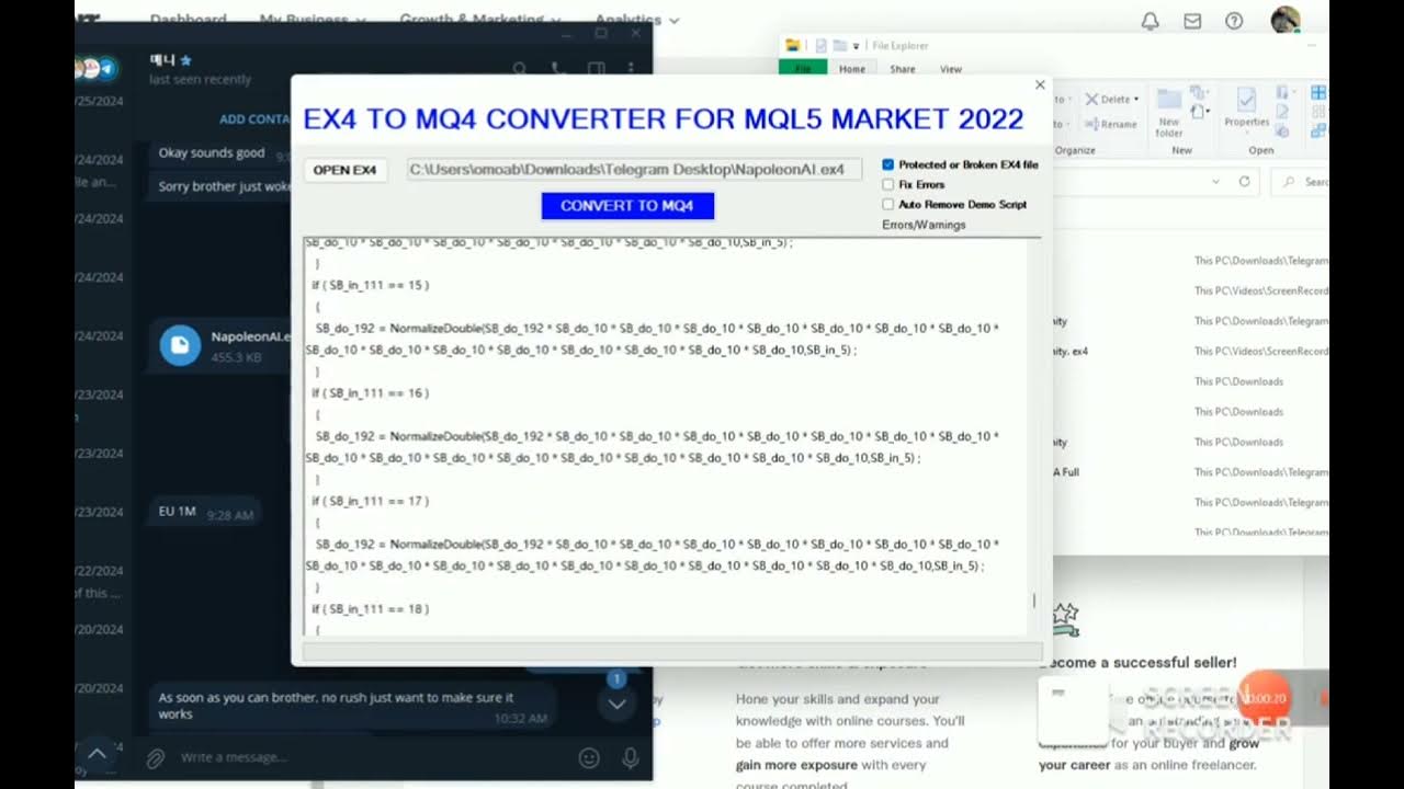 I will unlock any Forex ea source code, decompile ea file and recompile ea - YouTube