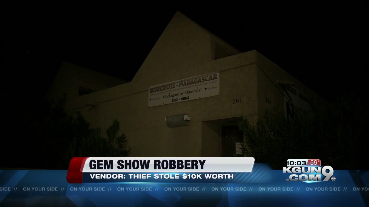 Gem show vendor says a thief stole thousands in merchandise - YouTube