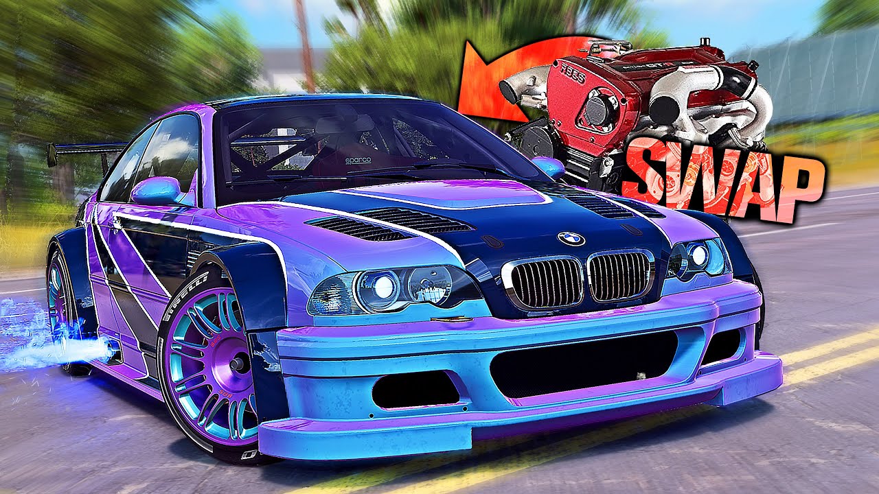 Need for Speed Heat Mods - Skyline Engine in the BMW M3 GTR! - YouTube