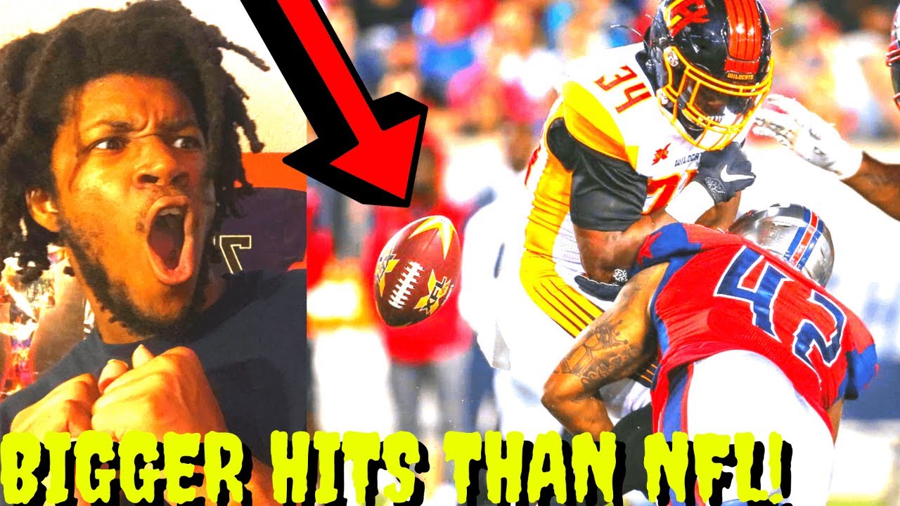 REACTION TO XFL BIGGEST HITS OF WEEK 1 & WEEK 2 | XFL REACTION 2020 ...