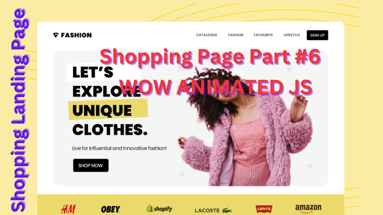 Shopping Landing Page Using HTML, CSS & Bootstrap | Fully Responsive Website Tutorial | Part #6 ...