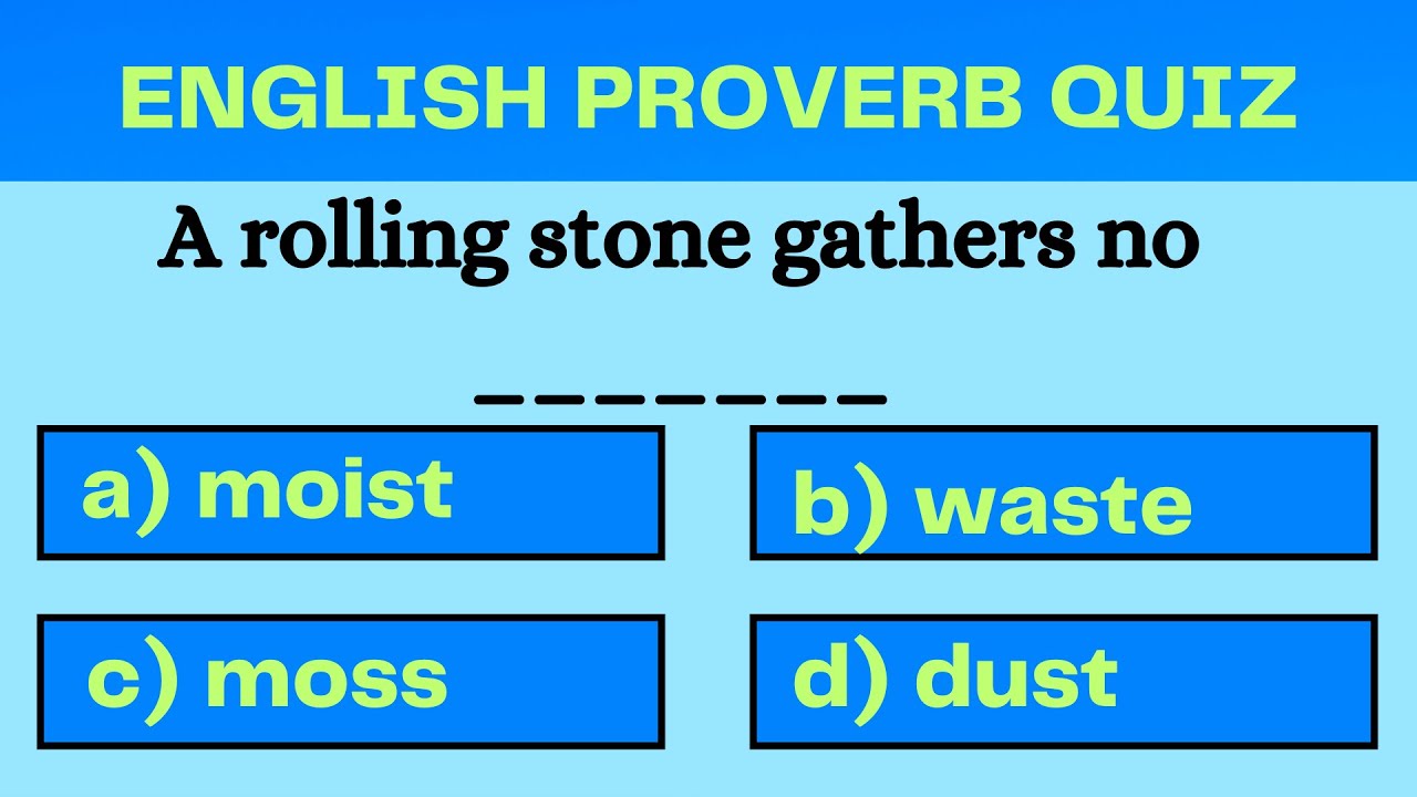 ENGLISH PROVERB QUIZ : Can You Get A Perfect Score ? - Hard Level - YouTube