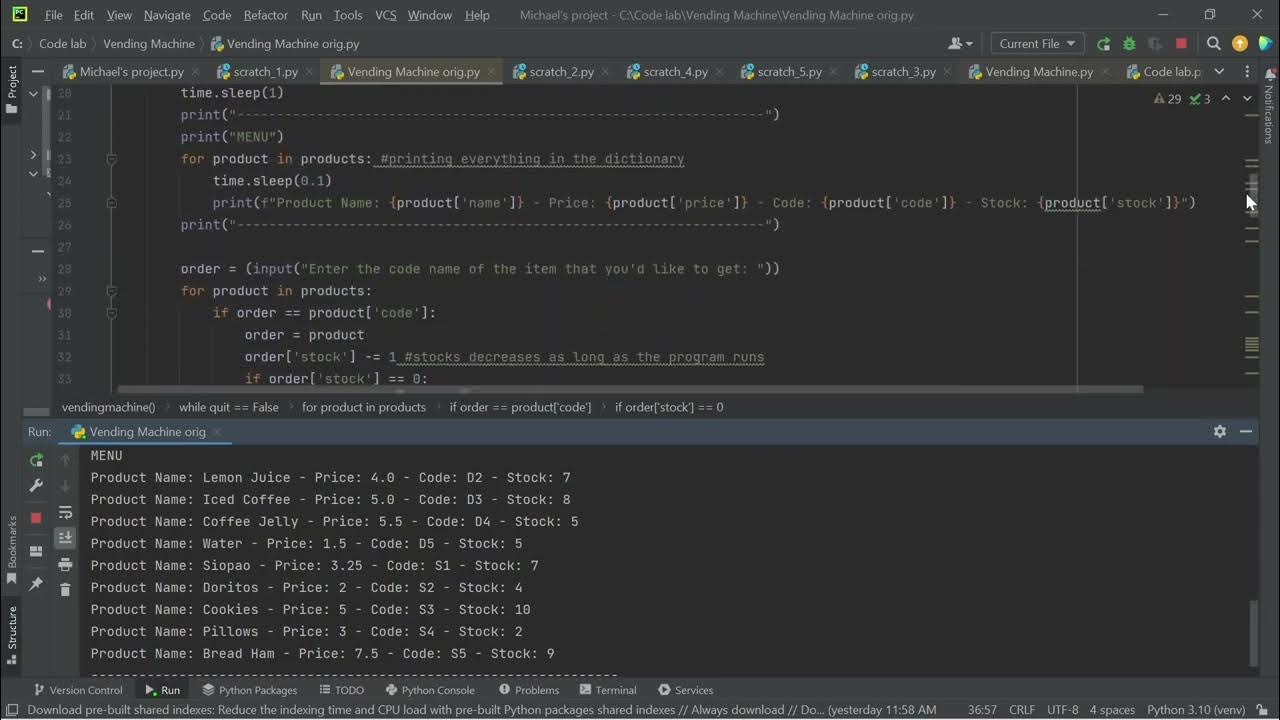Code Lab - Assessment 2: Vending Machine (Code Breakdown) - YouTube