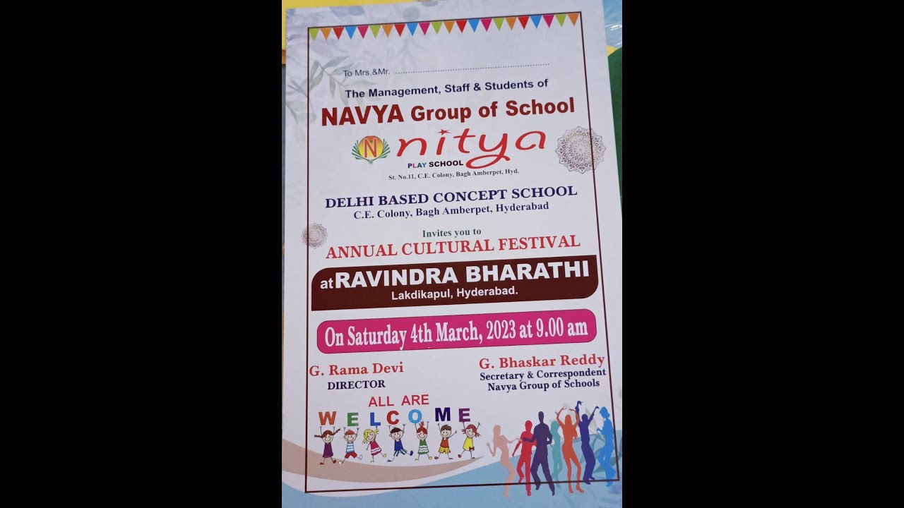 Navya Group of School & Nitya Play School ,Amberpet ll Annual Cultural ...