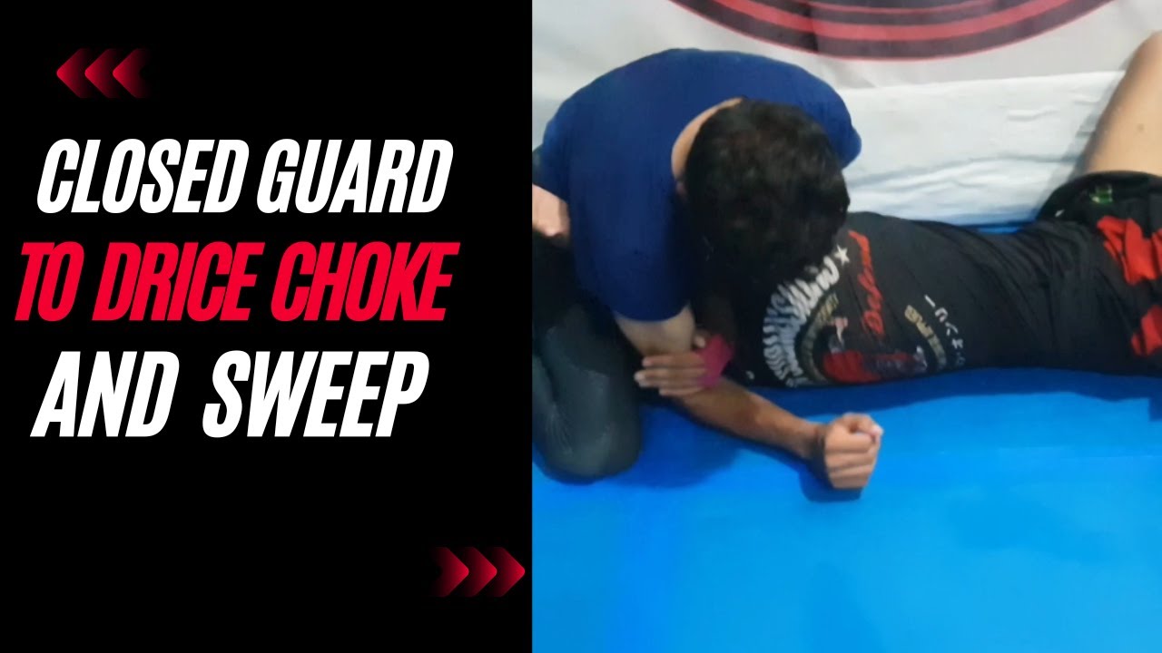 Closed gurad to drice choke and sweep - YouTube