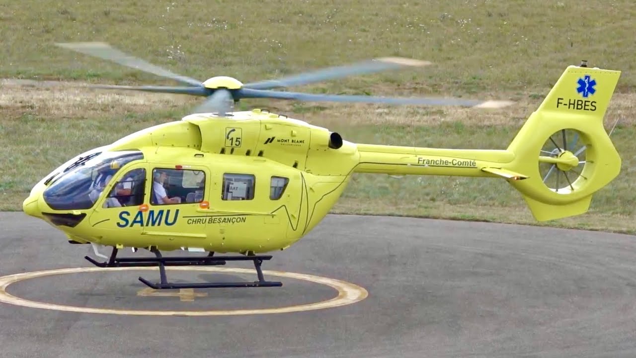 Airbus Helicopters H145 D3 | Startup, Takeoff & Landing at Nancy Essey ...