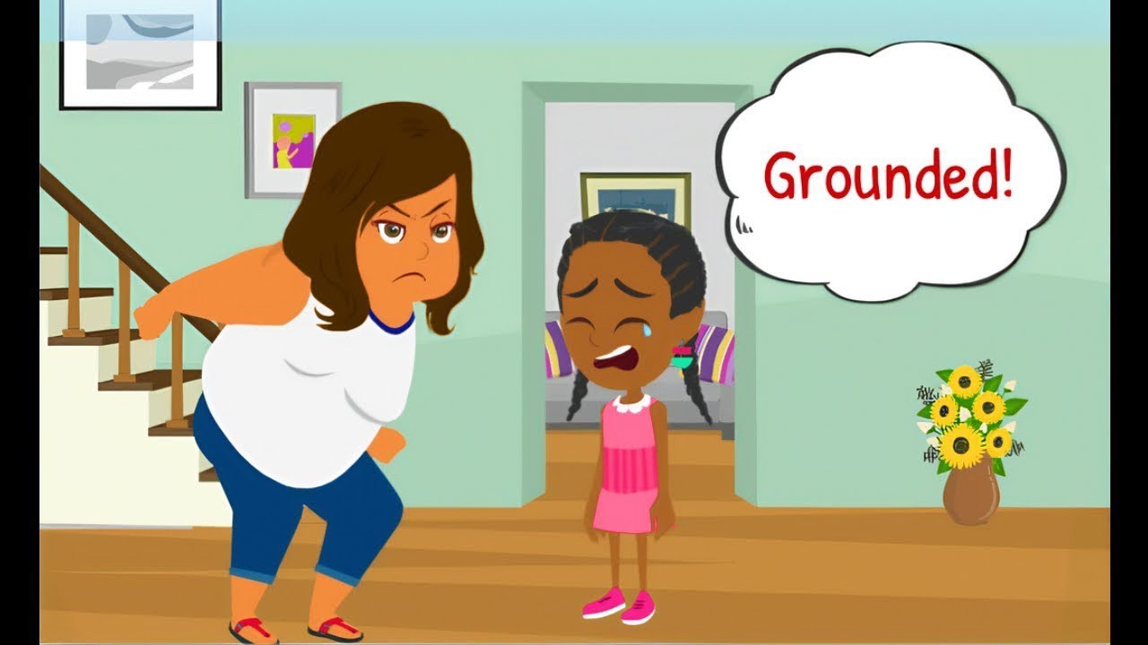 Jane is grounded...! English with Angela/ English conversation - YouTube