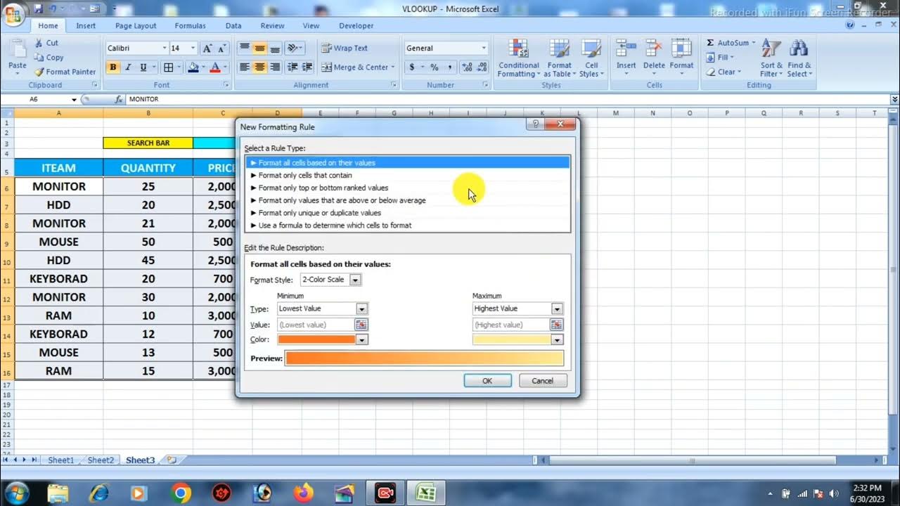 Excel Mai row ko kese highlight kare || How to hilight row in Excel || - YouTube