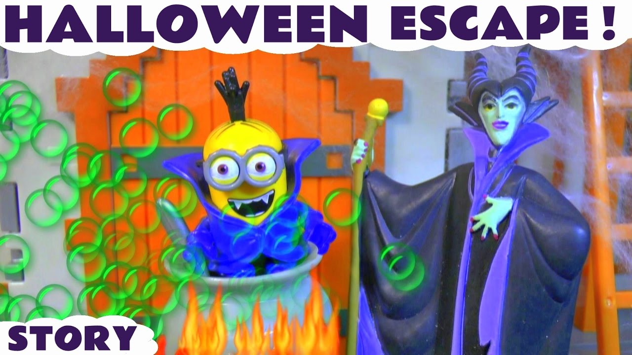 Minions Funny Halloween Escape from The Witch Story - YouTube