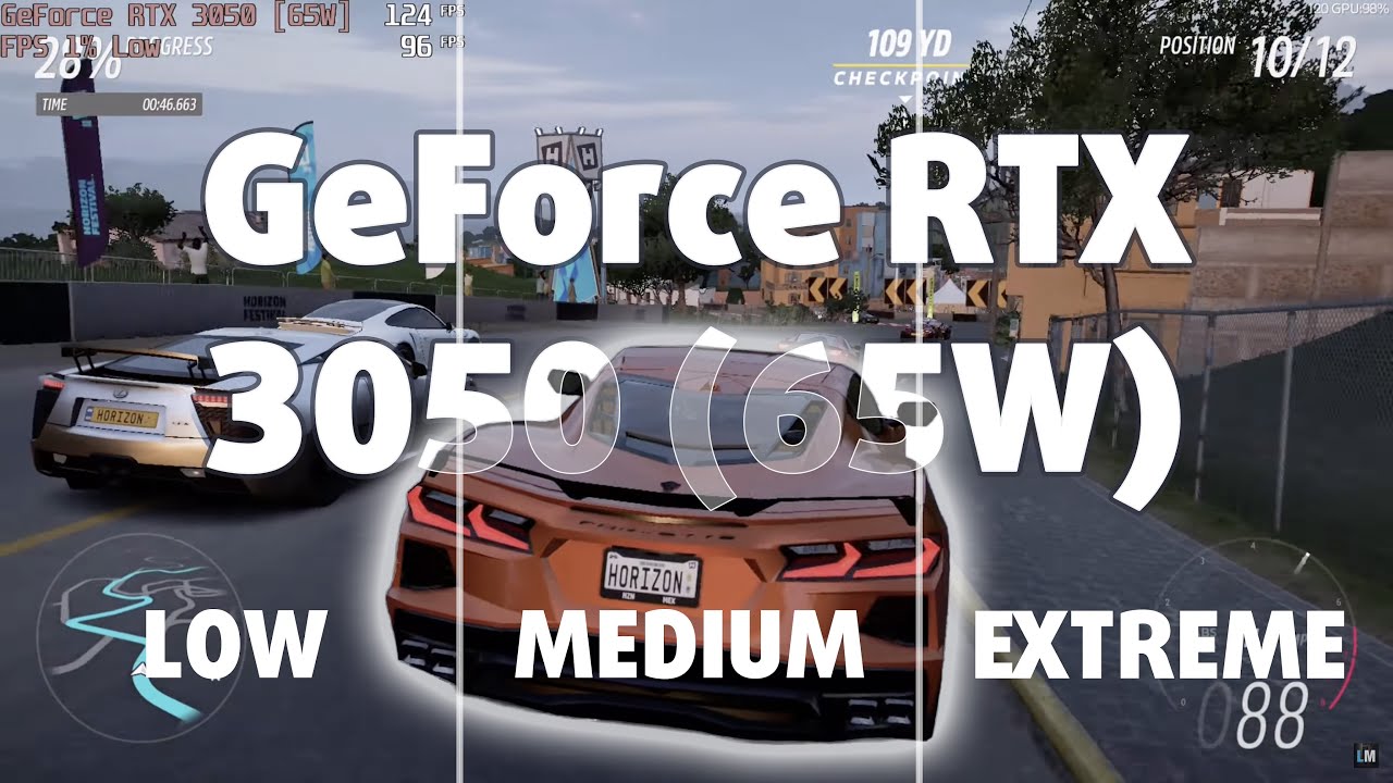 🎮 NVIDIA GeForce RTX 3050 [Laptop, 65W] - Forza Horizon 5 gameplay ...