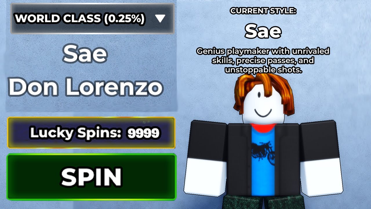 How Many LUCKY SPIN for WORLD CLASS STYLE in Blue Lock Rivals Roblox ...