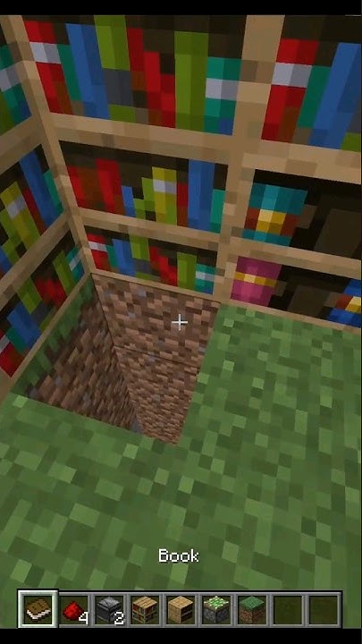 How to make a SECRET BOOKSHELF base in Minecraft... - YouTube