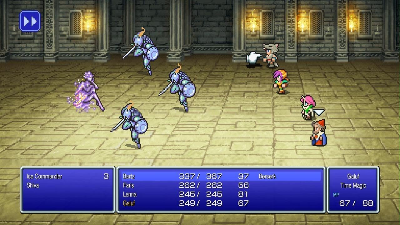 FINAL FANTASY V Shiva Boss Fight - YouTube