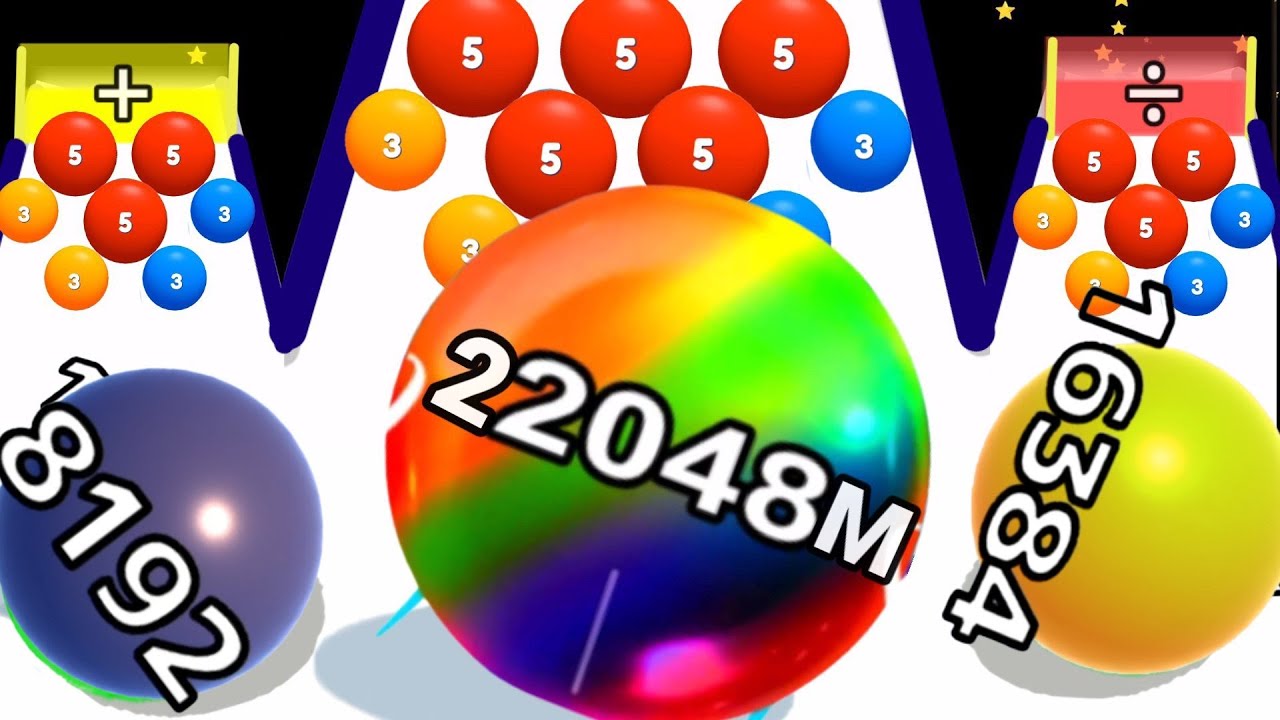 Satisfying mobile game - Ball Run infinity - ball run 2048 gameplay ...