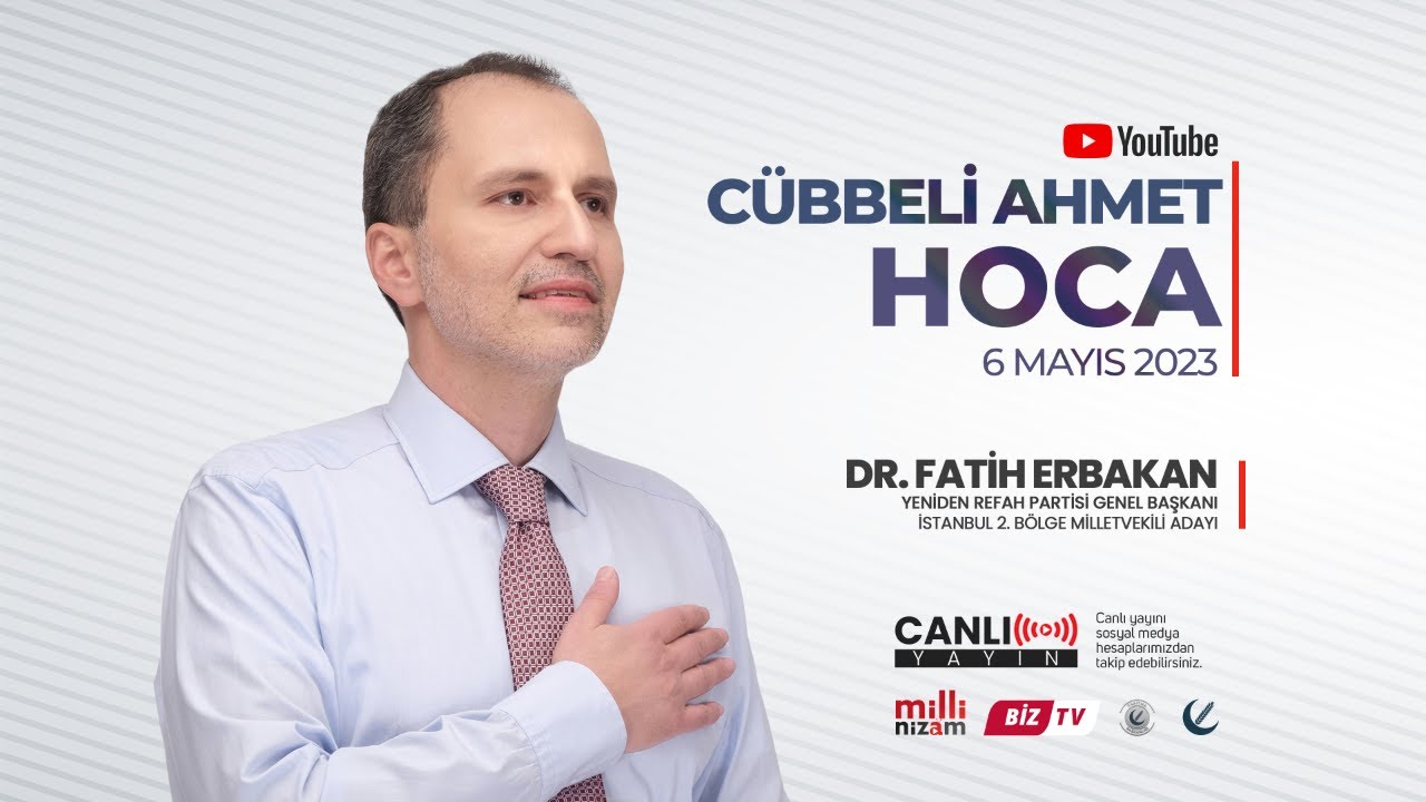 #Canlı | Dr. Fatih Erbakan, Cübbeli Ahmet Hoca YouTube kanalında. - YouTube