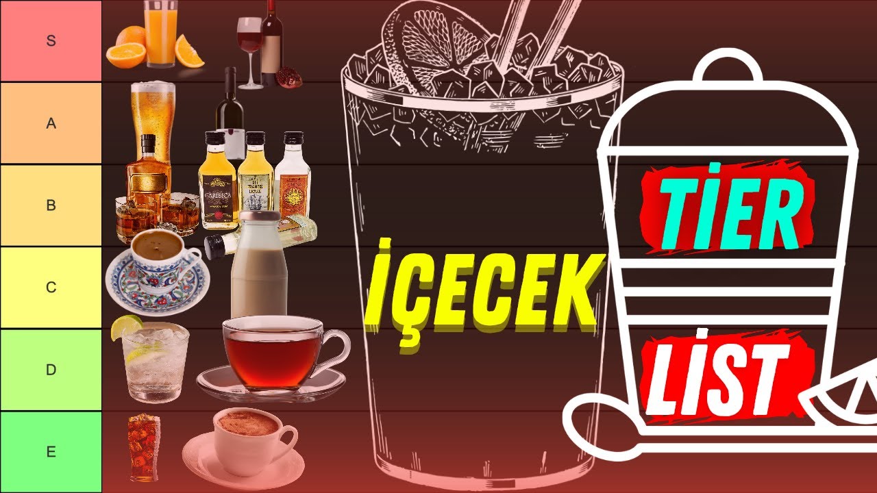EN İYİ İÇECEKLER BENDE VAR | İÇECEKLER TİER LİST - YouTube