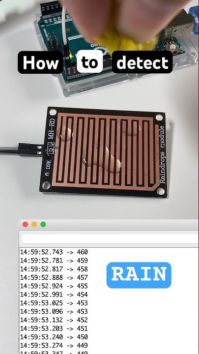 Building a Rain Detection Machine with Arduino and Sensor #arduino #diy ...